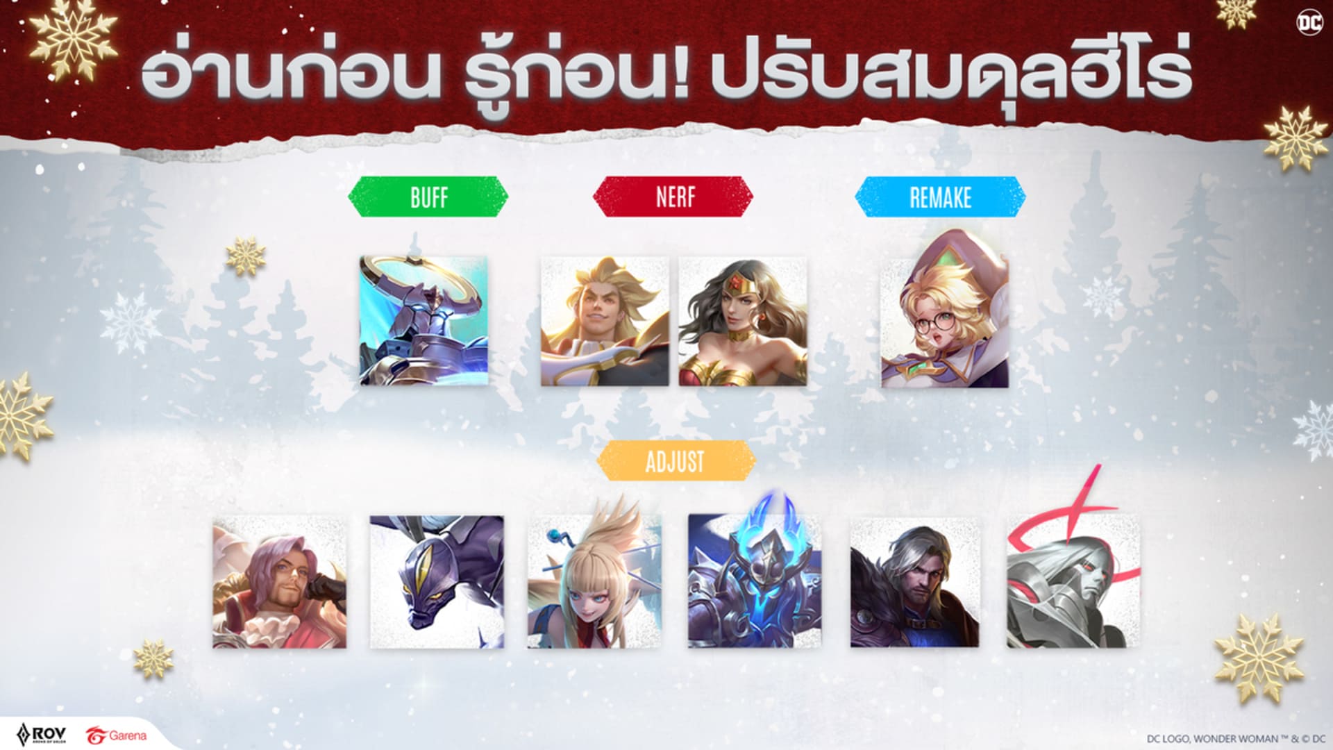 รายละเอียดการอัปเดตฮีโร่